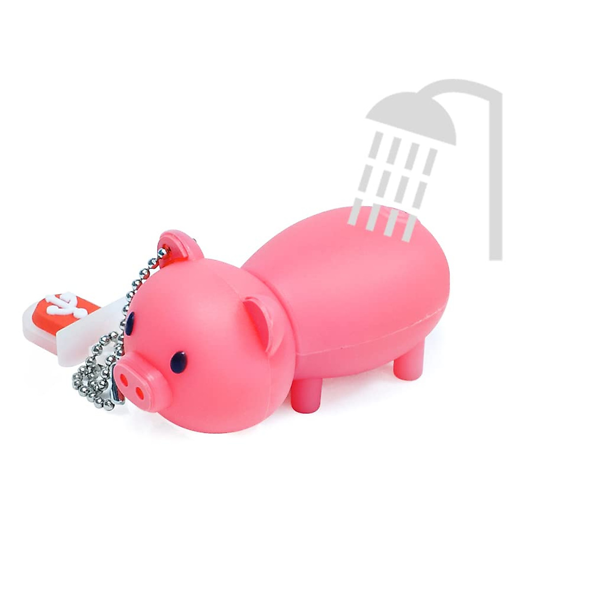 64GB USB Flash Drive Cute Pink Piggy Model Memory Stick, BorlterClamp Lovely Thumb Drive Pen Drive Gifts for Friends and Children