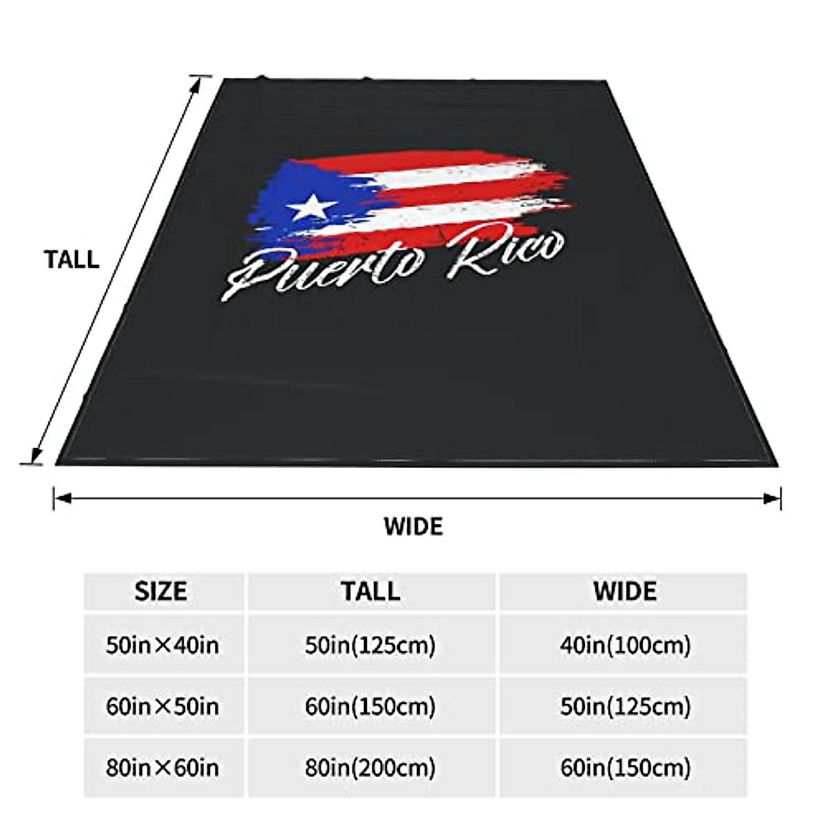 Puerto Rico Puerto Rican Boricua Pr Flag Portorican Full Fleece Throw Cloak Wearable Blanket Flannel Fluffy Comforter Quilt Nursery Bedroom Bedding King Size Plush Soft Cozy Air Conditioner Blanket