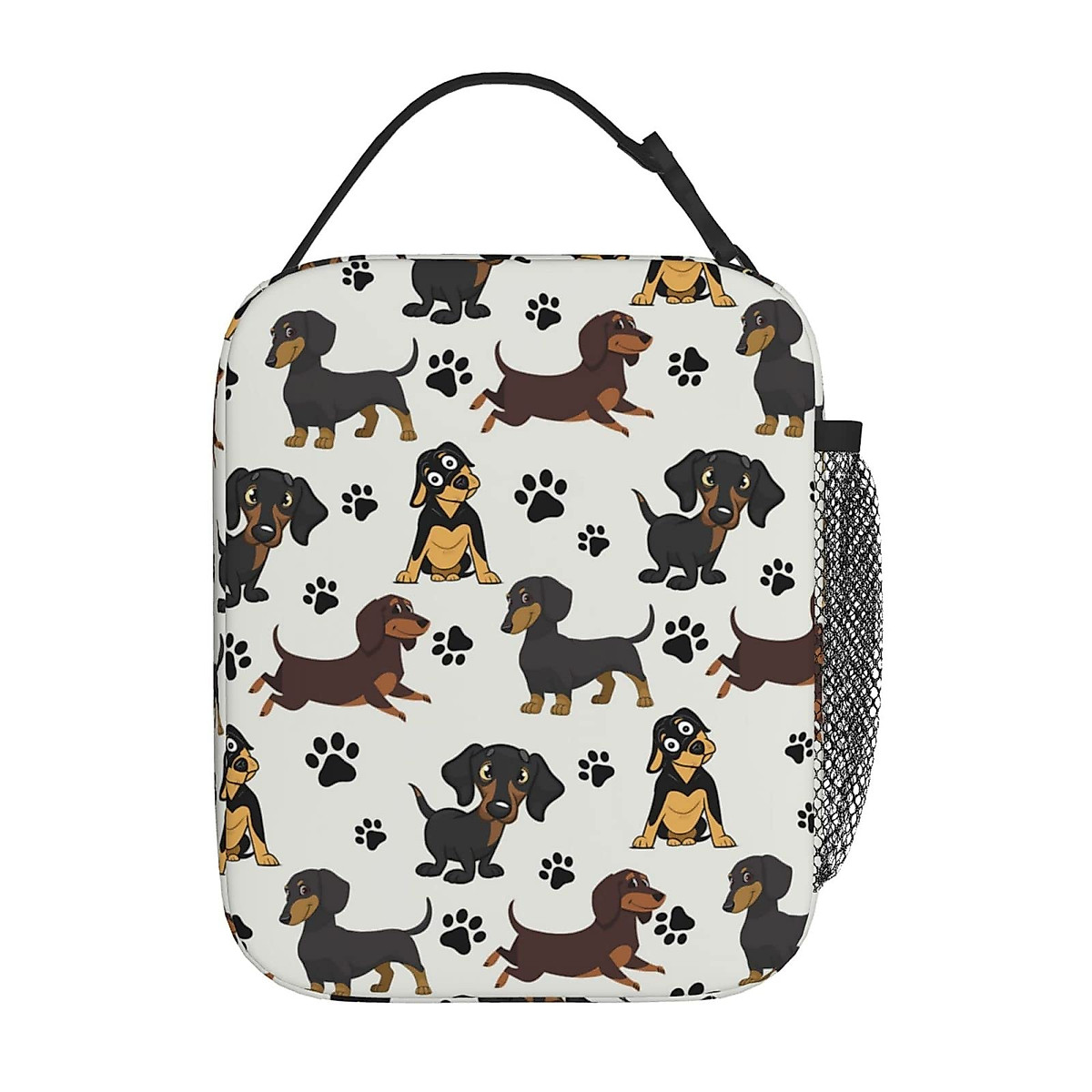 VERSAINSECT nd Dog Print Reusable Insulated Lunch Box Cooler Tote Bag Handle Lunchbox For Men Women Garden sculpture outdoor