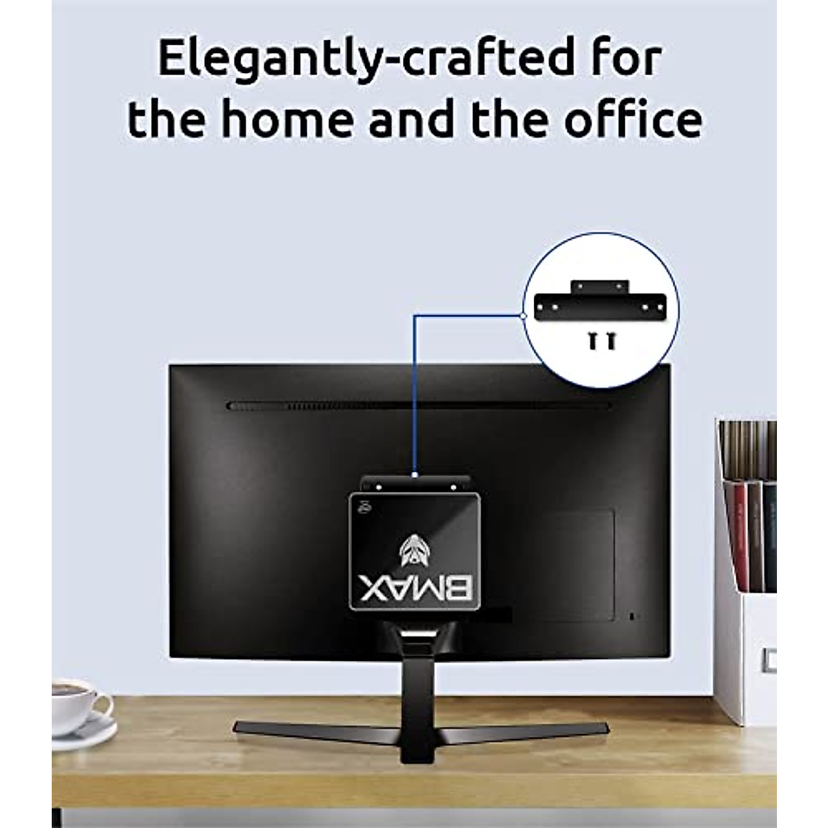 Bmax Mini PC N4020(up to 2.8GHz) 6GB DDR4 128GB eMMC Mini Desktop Computer 4K USB 3.0 x4 HDMI VGA Dual Band WiFi RJ45 BT 4.2 Micro PC Mini Computer