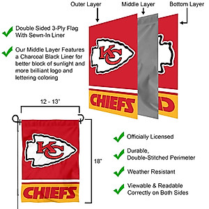 WinCraft Kansas City Chiefs Double Sided Garden Flag
