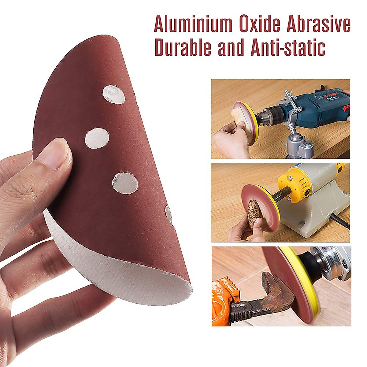 LotFancy Sanding Disc 5 Inch 8 Hole, 120PCS - 1000 1200 1500 2000 2500 3000 Grit Assorted, Random Orbital Sander Pads, Hook and Loop Sandpaper