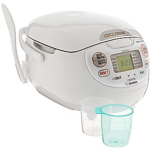 Zojirushi, Made in Japan Neuro Fuzzy Rice Cooker, 5.5-Cup, Premium White