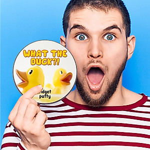 What The Duck Fidget Putty - Quirky Rubber Ducky Stress Relief Toy - Premium Silly Putty for Fun, Relaxation, and Unique Gifts - Get Yours Today!