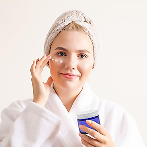 Cornucopia Brands 2oz Cobalt Blue Glass Jars w/Metal Lids (12 Pack); Straight Sided Containers for Creams, Cosmetics, Lotions and More