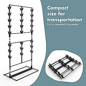 DS THE DISPLAY STORE Candy Display Rack, Black 3-Row 48 Clips Countertop Snack Cart, Portable Retail Potato Chip Bag Holder, Sweets Organizer Stand for Party