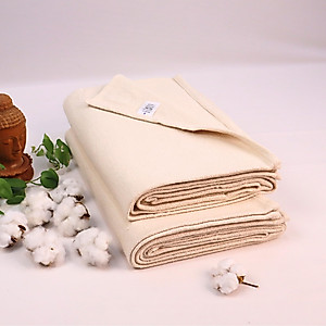 Yoga Blanket set of Two, Cotton Yoga blanket, Iyengar Yoga Blanket, Blanket for Restorative yoga, Handwoven yoga blanket