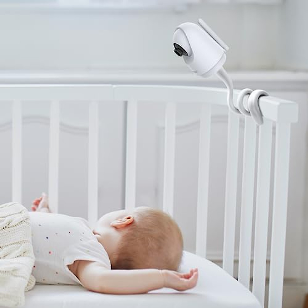 bonoch Baby Monitor Mount Baby Monitor BBM01/ BBM03/ BBM05/ BBM04, Crib Mount Camera Holder Wall Mount Flexible Mount Versatile Twist Mount Without Wall Damage, Baby Camera Stand for Crib Nursery