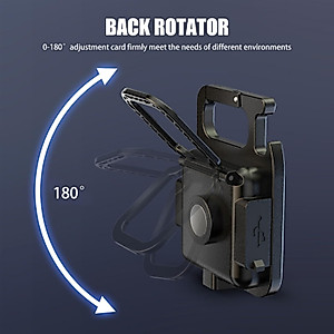 GKmow 2 PCS Car Keychain Light, Portable Mini COB Three-mode Work Light, Foldable Stand Bottle Opener Night Light, Suitable for Car Camping, Long-distance Travel, Home Use (Black)