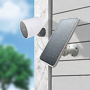 JJMASEE Solar Panel for SimpliSafe Outdoor Security Cameras (3 Pack), Featuring Weatherproof Durability and Continuous Power Supply, Comes with a 13FT Cable and Aluminium Alloy Wall Mount