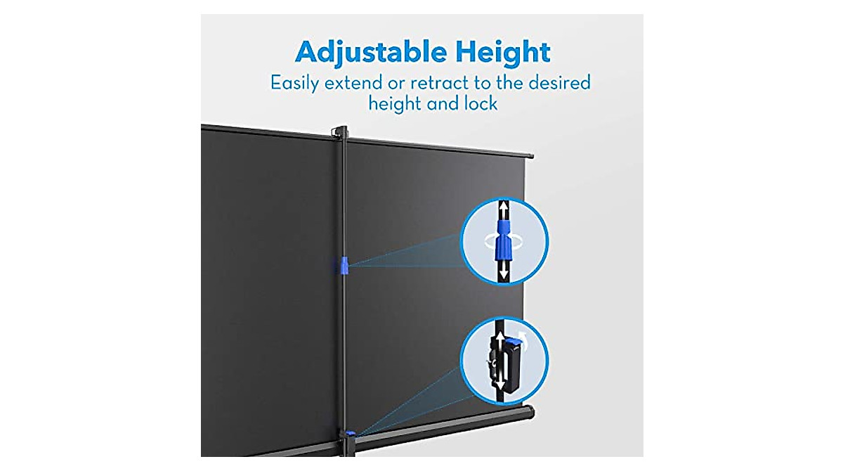HYZ 100-Inch Projector Screen with Stand - Easy Setup for Indoor ...