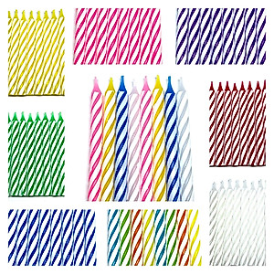 Cake Candles Party Decorations from Blue Fox Baking - Package of 48 (48 Purple Candles)