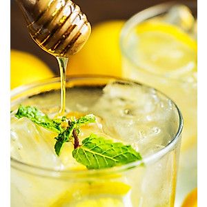 HIC Honey and Syrup Dipper Stick Server, Fine Italian Olive Wood, 6.5-Inches