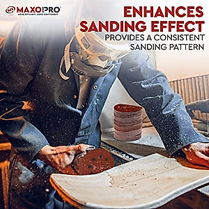 5 Inch Sanding Discs Hook and Loop - 150 Pcs 8-Holes Orbital Sandpaper Includes - 60/80/100/120/150/180/240/320/400/600 Assorted - Dustless and Anti-Clogging - by MaxoPro