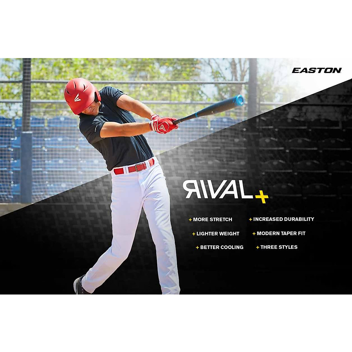 Easton RIVAL+ PRO TAPER Baseball Pant | Youth Sizes | Solid