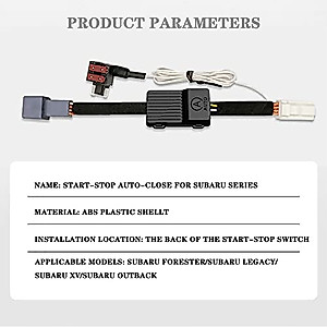 Auto Start Stop A Off Delete/Disable/Eliminator Cancel Device Cable Compatible with Subaru Series (for Forester 19-21)