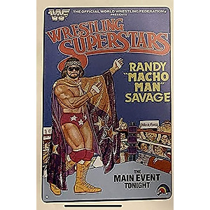 2021 Metal Signs  Macho Man Randy Savage Ljn Tin Poster WWF Elite Slim Jim Mattel Moc 20×30cm tin Poster Nostalgic tin Sign