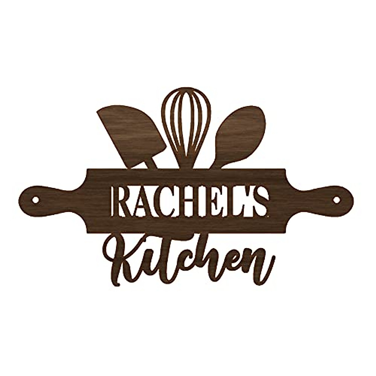 Pandy's Toy Box, Personalized Kitchen Wood Sign Moms Name Wall Art