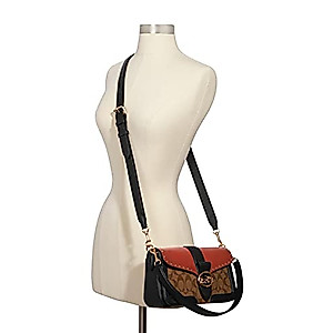 COACH Georgie Shoulder Bag In Colorblock Signature Canvas With Rivets 5605