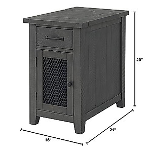 Martin Svensson Home Rustic Chairside Table, Grey