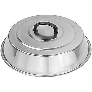 BBQ Stainless Steel 12" Round Basting Cover/Cheese Melting Dome and Steaming Cover, Best for Flat Top Griddle Grill and Other Grills, Smokers