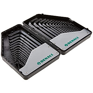 Amazon Brand - Denali 30-Piece SAE (0.028"-5/64") and Metric (0.7MM-10MM) Hex Key Wrench Set