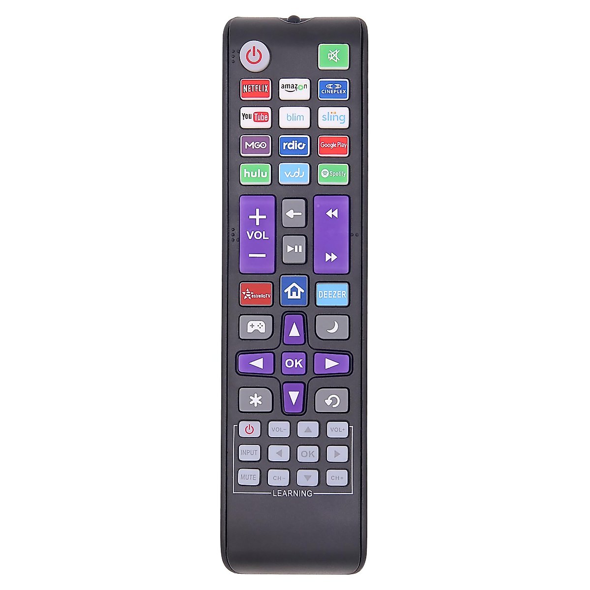 Replacement Remote Control for Roku TV, Compatible for TCL Roku/Hisense Roku/Onn Roku/Sharp Roku/Element Roku/Philips Roku Series Smart TVs (Not for Roku Stick and Box)