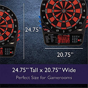 Viper by GLD Products 800 Regulation Size Electronic Dartboard, Featuring 57 Game options for up to 16 players, Enhanced Scoring Experience with Ultra-Thin Spider, and Top Quality Segments to Reduce Bounce Outs, Black
