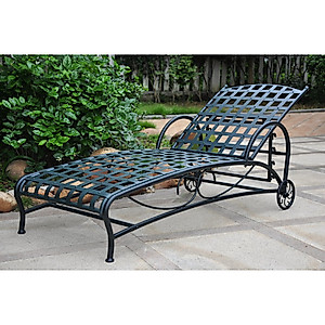 International Caravan Santa Fe Nailhead Single Multi Position Chaise Lounge