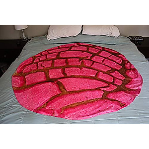 Concha Blanket | Pan Dulce Throw Blanket (Pink Concha Round Blanket)