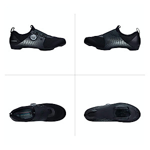 SHIMANO SH-IC500W Women's High Performance Indoor Cycling Shoe, Black, 5-5.5 (EU 37)