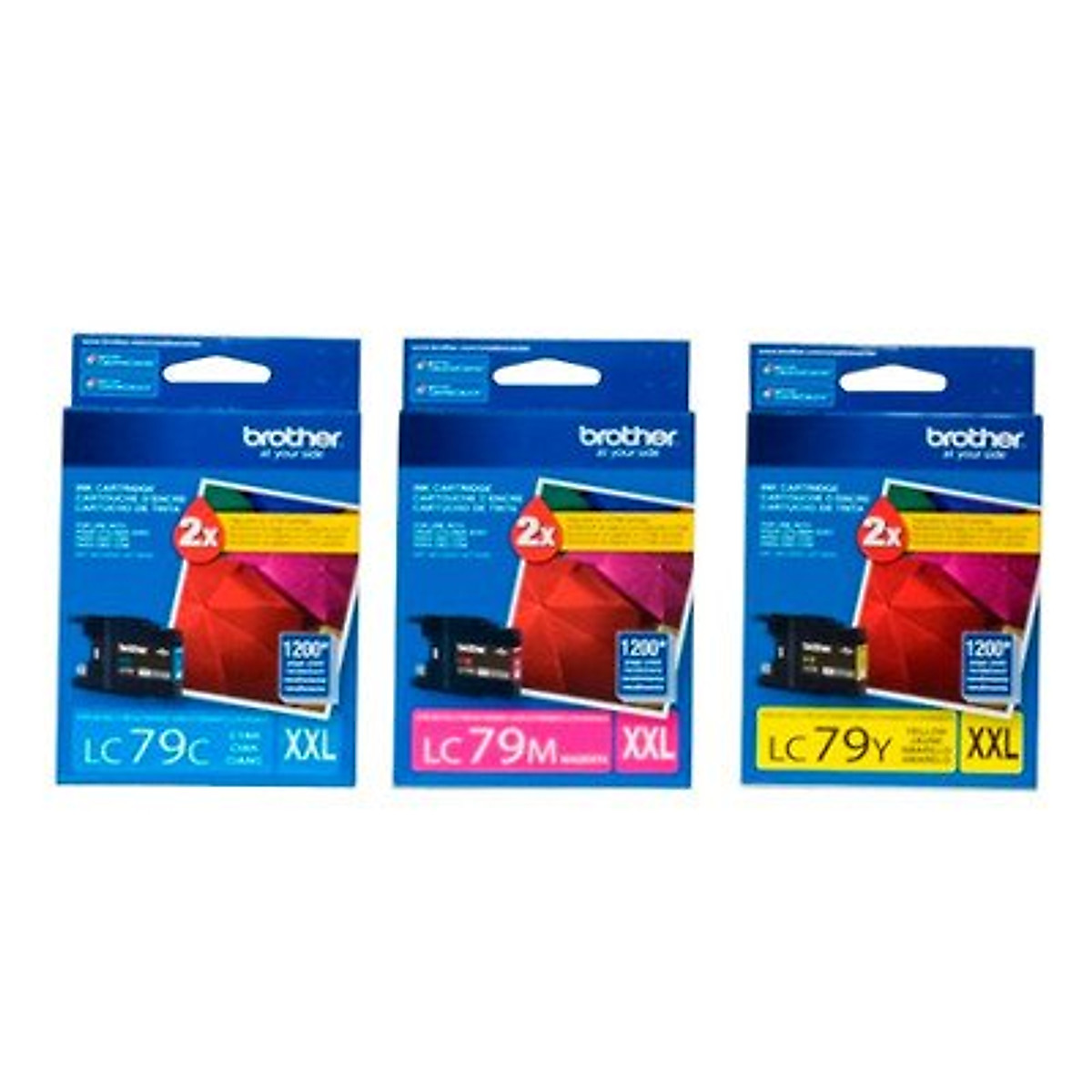 Brother Part# LC793PKS 3-Color Ink Combo Pack (OEM) 1,200 Pages Ea.