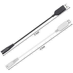 Charger Cord Replacement for Waterpik Water Flosser WP360W WP462 WP450, USB Charging Cable, 5ft (2-Pack)