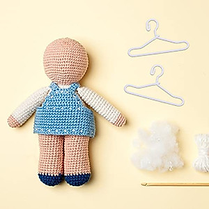 VICASKY Mini Doll Hanger 50pcs Mini Doll Clothes Hanger White Tiny Clothing Dress Gown Hanger Miniature Clothes Hanger Hanging Dress Closet Accessories 4X2. 2CM White Little Hangers