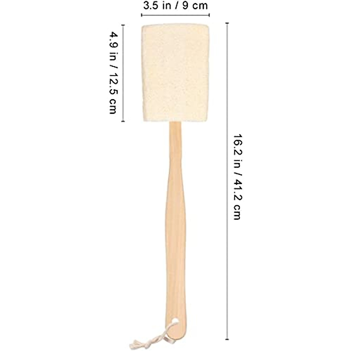 ZCX Body Brushes Loofah Mesh Bath Brush with Wooden Handle Stick Back Scrubber Loofa Sponge Pads Body Shower Bath Spa Exfoliating Luffa Brush Body Brushes