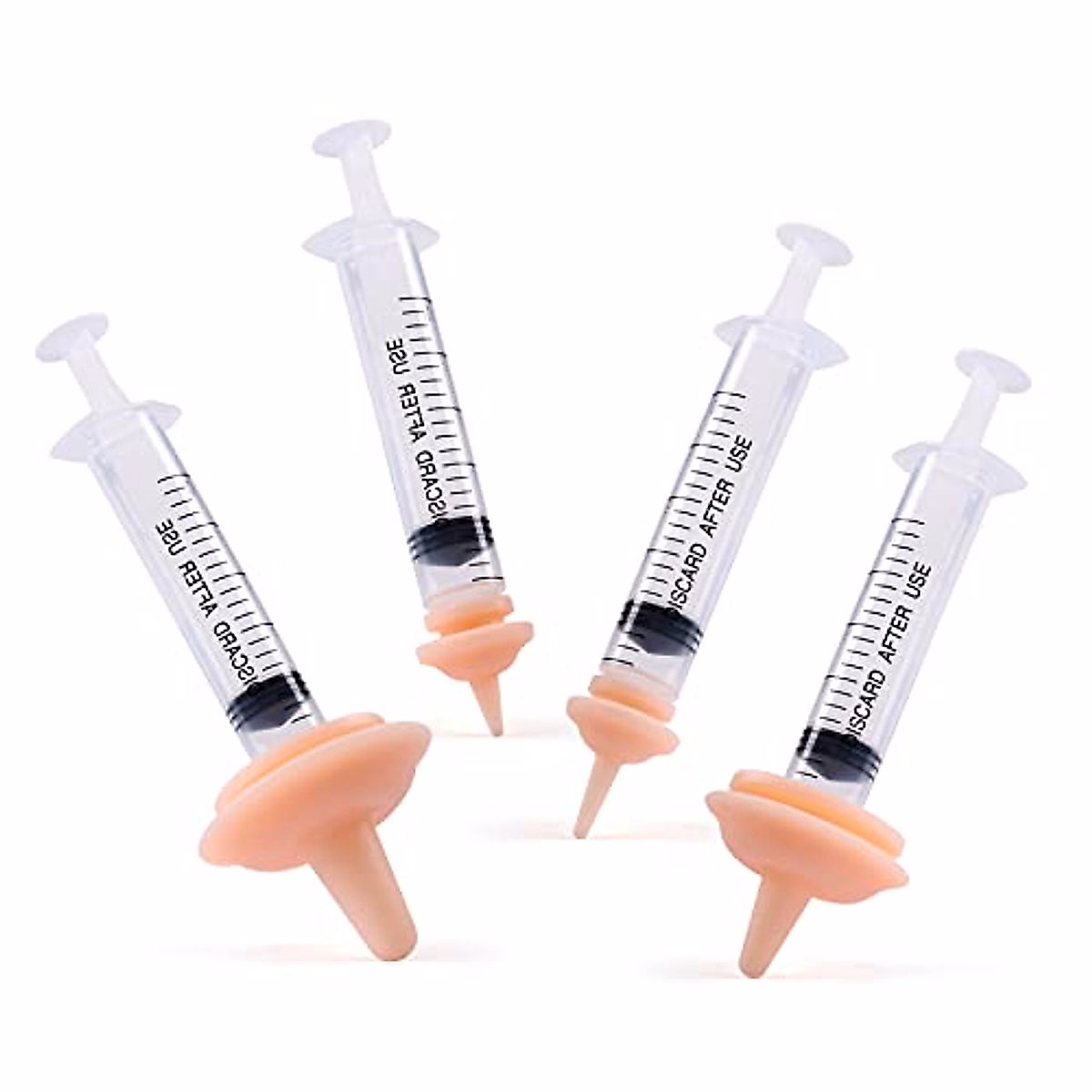 10 Packs of Pet Feeding Nipple for Kitten and Puppy Silicone Feeding Pacifier for Pets and Wildlife - Includes One 1-10ml Syringe