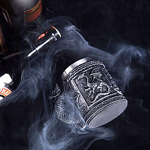 Medieval GOT Dragon D&D Game Mug of Thrones Merchandise Beer Steins Viking Tankard Mug Stainless Coffee Cup Gift Mug for Dragon Collector, Themed Party Decoration