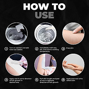 Nova Wax - Stripless Wax for Hair Removal - Hot Wax Tablets for Sensitive Skin (500g/ 1.1lb/ 17oz) Professional Hard Wax - Creamy and Elastic Formula