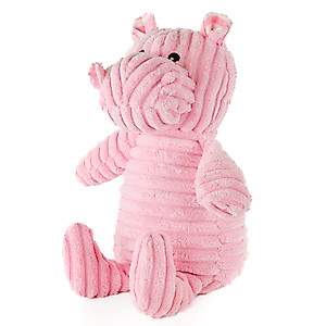 Giftable World Dog, Safari and Bug Pet Plush Toy with Squeaker (Rhino, Hippo, Elephant)