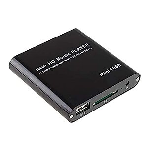 AGPtek Black Mini Full HD 1080P Digital Streaming Media Player-MKV/RM-SD/USB HDD-HDMI CVBS YPbPr