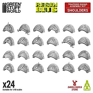 Green Stuff World for Models & Miniatures DakkaDakka Traitors Custom Wargaming Resin Bits (Chaos Shoulder Pads x24#12407)