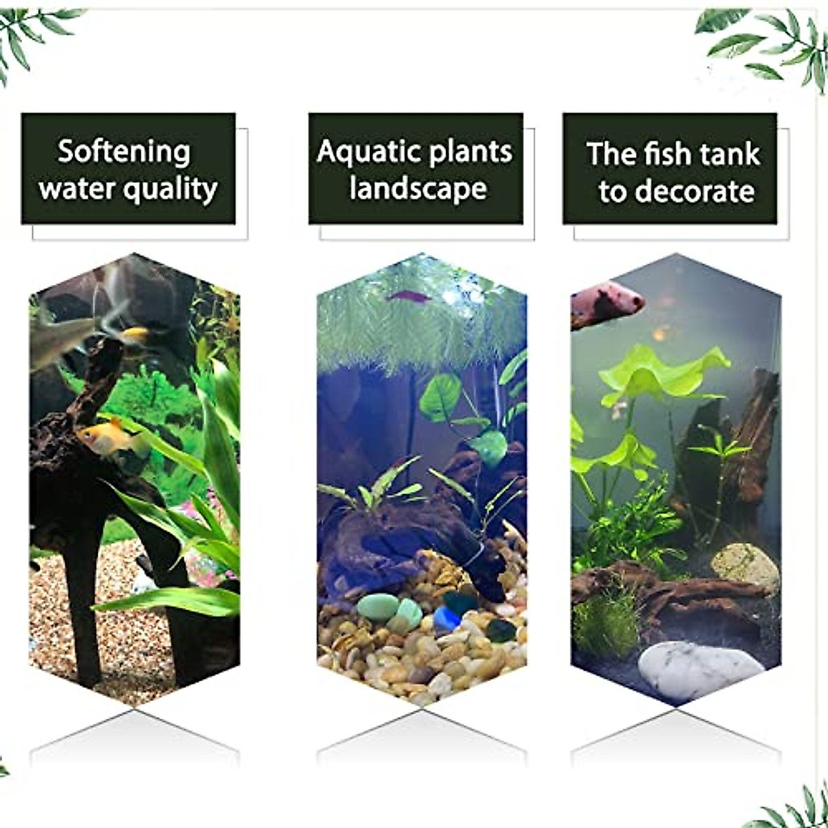 Tfwadmx Aquarium Natural Driftwood Decor Wood Branches 8.5-12" Fish Tank Decoration Reptile Habitat Assorted Trunk Terrarium Ornament(2 Pcs)