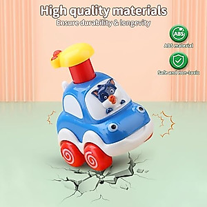 Amy&Benton Baby Toy Cars Toddler Toy Cars for 1 2 Year Old Cartoon Wind up Cars Press and Go Cars Push Go Cars for Toddlers 1-3 1st Birthday Gifts First Birthday Gift Toys Age 1 2 Year Old Baby Boys