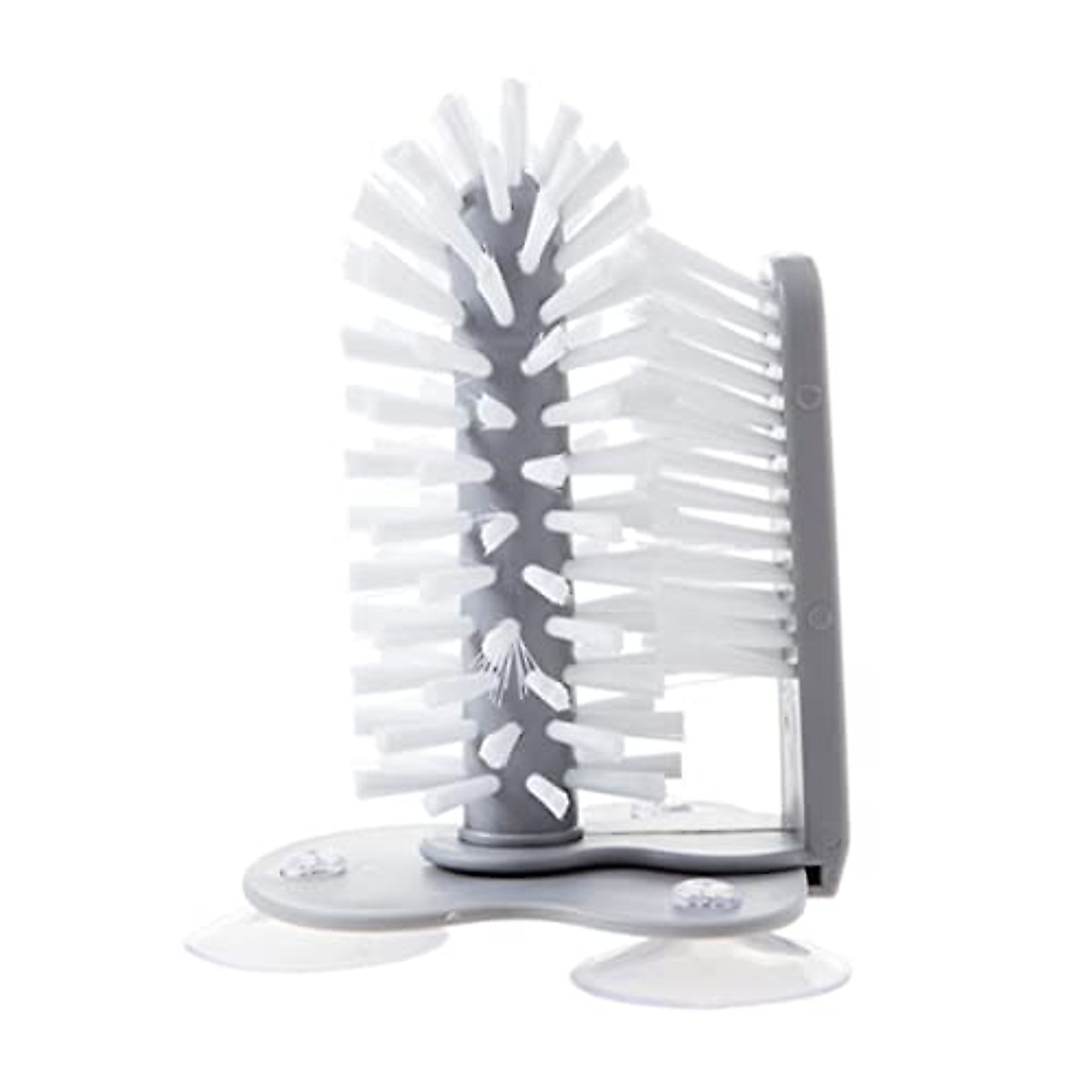 Mednkoku Glass Washer with Suction Base Standing Double Sided Bristle Cleaner Bottle Cleaning Brush Cup Washing Brushes