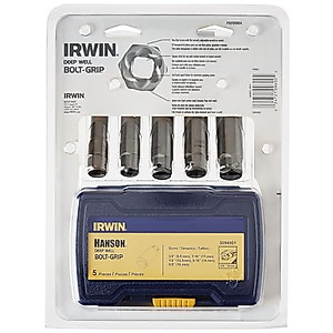 IRWIN Bolt Extractor Set for Deep Well Bolts, 5-Piece (3094001)