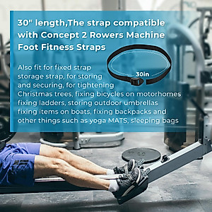 ArrogantF Rowing Machine Foot Straps Compatible with Concept 2 Rower (Models: D & E) Foot Strap Fitness Foot Straps Replacement Parts for Sunny Health Rowing Machine - 2 Pack