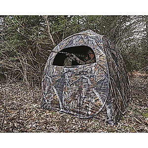 Guide Gear Deluxe Pop-Up Hunting Ground Blind, 1-2 Person Tent, Hunting Gear, Equipment, and Accessories, 4-Panel Spring Steel