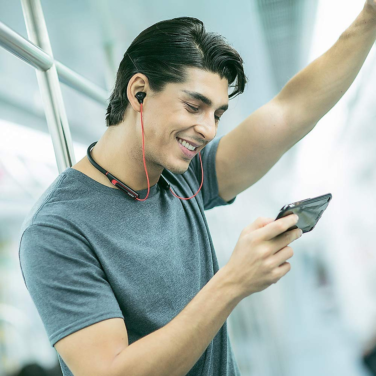 1MORE Spearhead VR BT in-Ear Headphones Bluetooth Gaming Earphones with Microphone, 3D Stereo Wireless Sound, LED, Environmental Noise Cancellation, Fast Charging and Volume Controls for Esports