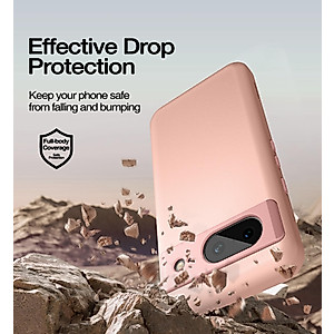 WeLoveCase for Google Pixel 8 Case, 3 in 1 Full Body Heavy Duty Protection Hybrid Shockproof TPU Bumper Phone Case for Google Pixel 8, Rose Gold
