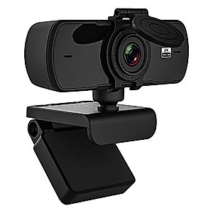 2K HD Webcam, Full HD Webcam with Microphone, 360° Adjustable & AF, with Privacy Cover, Plug and Play, USB Computer Camera for Conferencing, Video Calling, Game Live